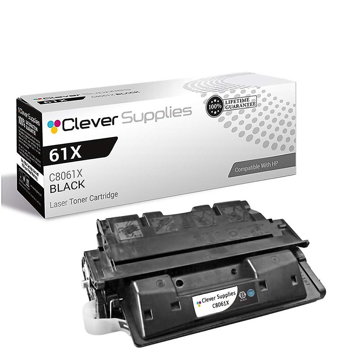 CS Compatible Toner Cartridge Replacement for HP 61X C8061X HP 61A C8061A Black Laserjet 4100 4100N 4100TN 4100MFP 4100DTN 4101 4101MFP 4100T Toner Cartridge 2 Black Set