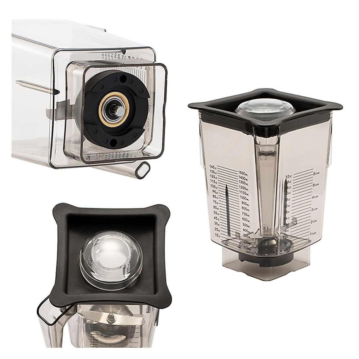 YoupO Compatible for Blendtec Jar 90 Oz 3 Quart Mixer Jar with Stainless Steel Blades and Ventilation Cover