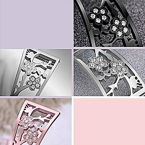 Mtozon Stainless Steel Bands Compatible with Fitbit Versa 2/Versa Lite/Versa for Women, Luxurious Bling Bracelet with Rhinestone Metal Wristbands, Silver