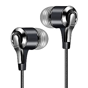 schicj133mm Earphone in-Ear Headphones - X15 Universal Earphone 3.5mm Wired Control in-Ear Sport Headset Compatiable with Smartphone - Black