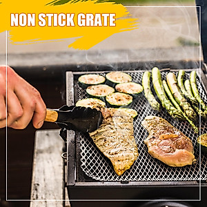 Mifoci 20 Pcs Disposable Grill Topper Non Stick BBQ Grill Grates 12x16 Inch Grill Mesh Mat Disposable Pans for Outdoor Liners Cooking Grid Grates Pad for Camping Picnics Meat