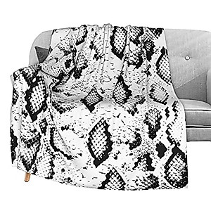 Dujiea Snake Skin Fuzzy Flannel Blanket Throw 40"X50", Super Soft Lightweight Blanket Throw for Couch Chair Sofa, Cozy Bed Blanket for Kids Adults
