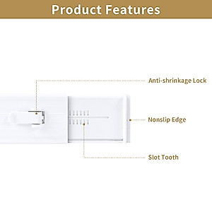 Easortm Drawer Dividers for Clothes - 8 Pack Adjustable Dresser Drawer Divider 2.48" High, 12.8-22.05" Tall Drawer Dividers Organizer for Dresser Bedroom Bathroom Kitchen Office Drawer（White）