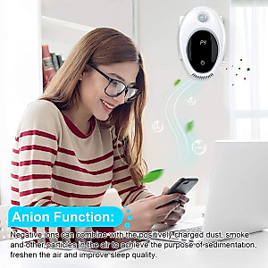 Plug in Air Purifier with Motion Sensor Light for Home, Odor Eliminator Mini Ozone Air Freshener Ionizer Deodorizer to Remove Smell from Pets Smoke Toilet for House Bathroom Kitchen Bedroom Office