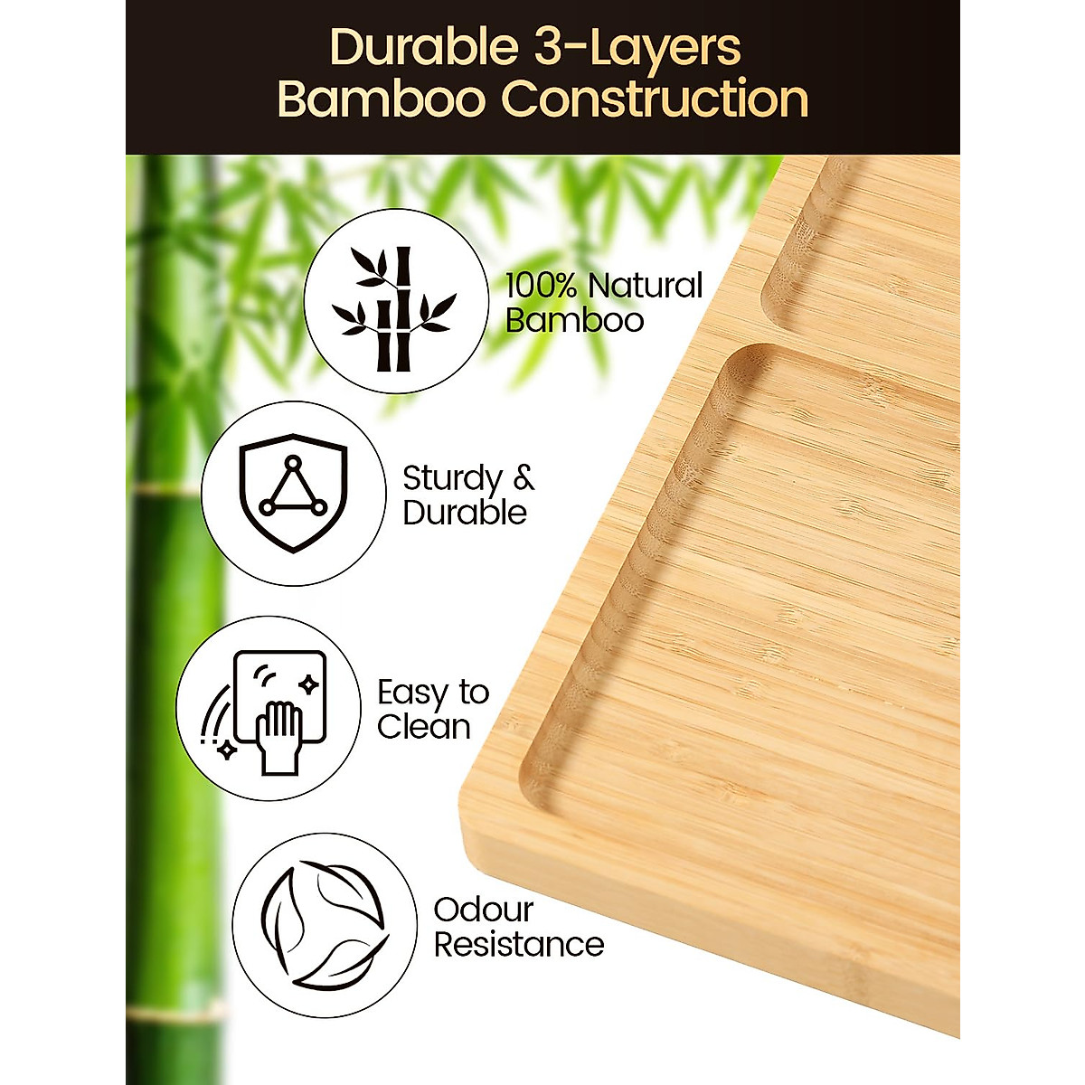 Charcuterie Boards Gift Set, Chezerra Bamboo Cheese Board Set, Folding Cheese Board with Handle, Cheese Knife Set - Unique White Elephant, House Warming, Wedding Gift, Portable Outdoor Cheese Plate