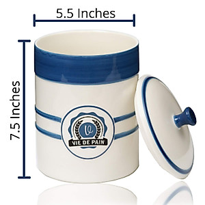 Vie De Pain- Sourdough Bread Baking Kit! Beautiful Sourdough Starter Jar, Sourdough Crock with Thick Artisan Bread Stencils to make the Perfect Sourdough Bread! Premium Quality for Bread Enthusiasts!