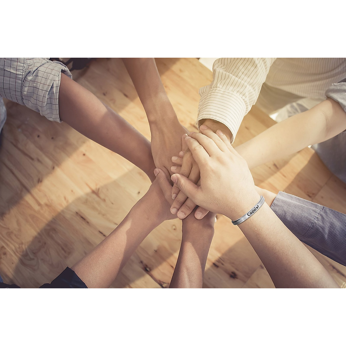 Quotable Cuffs Coexist Engraved Pewter Bracelet by Whitney Howard Designs