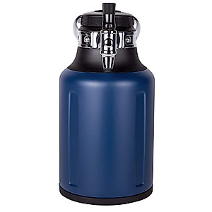 GrowlerWerks uKeg Go Carbonated Growler and Craft Beverage Dispenser for Beer, Soda, Cider, Kombucha and Cocktails, Amazing Gift for Beer Lovers, 64 oz, Midnight