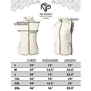 NE PEOPLE Women’s Quilted Vest – Lightweight Sleeveless Full Zip Up Casual Stand Collar Padding Gilet Jacket with Pockets NEWV40 Burgundy S