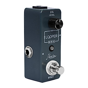 Rowin Looper Guitar Pedal Unlimited Overdubs 10 Minutes of Looping with 9V DC 1A Pedal Power Supply