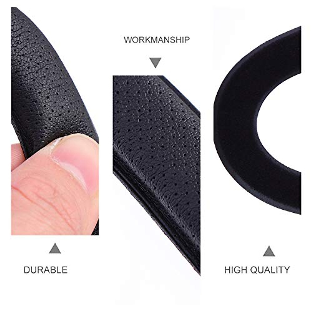 Hemobllo VR Face Cover Cushion Replacement PU Foam Soft Eye M-Ask Pad Compatible for Oculus Rift Cv1 VR Black