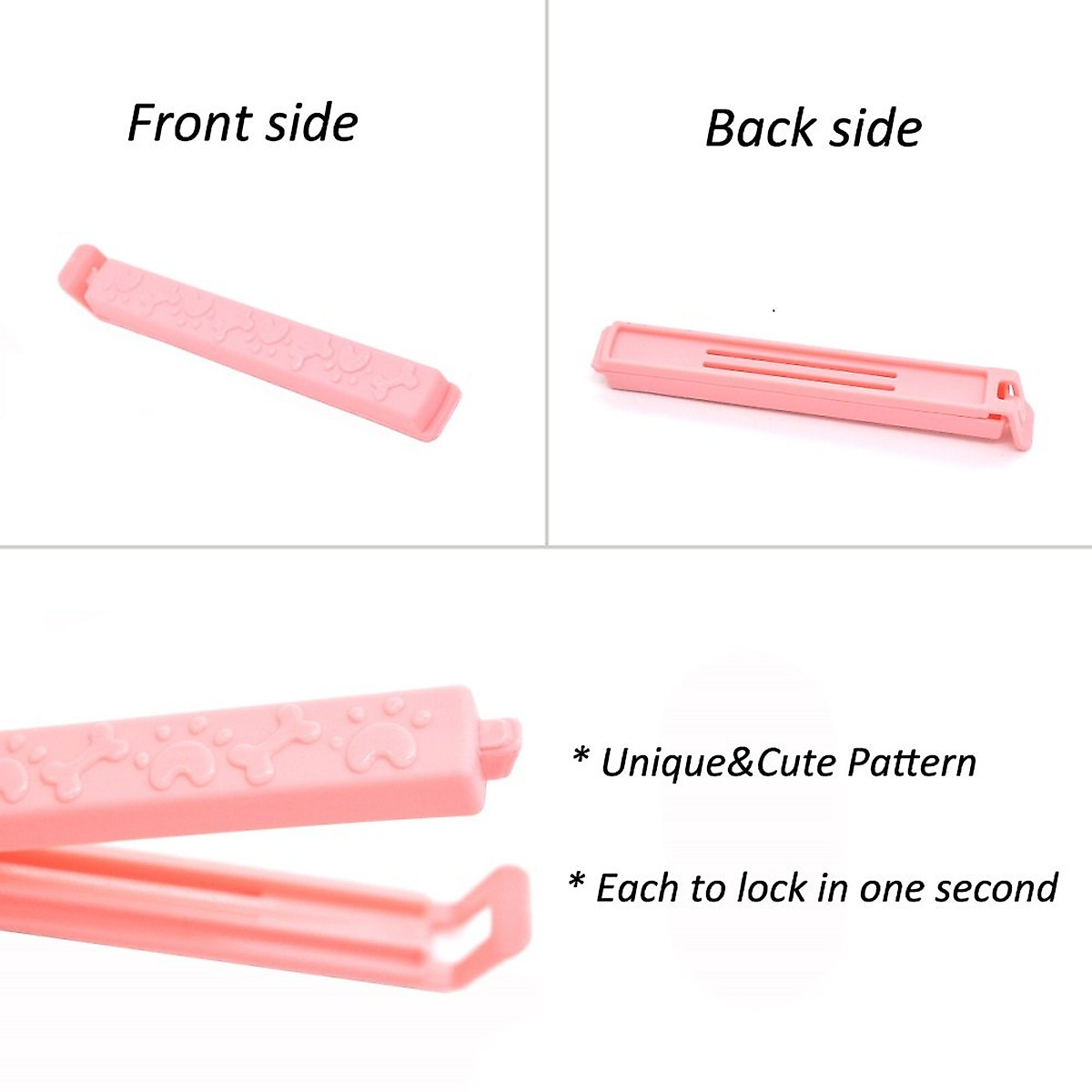 DZHJKIO Food Clips Bag Sealing Clips, 4.4 Inches Multi-colors Bag Fresh-Keeping Clamp Sealer For Kitchen 12pcs