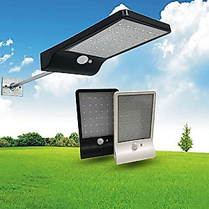 Solar Garden Lights 36 Solar Wall Lamp Outdoor LED Solar Light Waterproof PIR Motion Sensor Garden Lamp Multi-Modes,1,Black Body