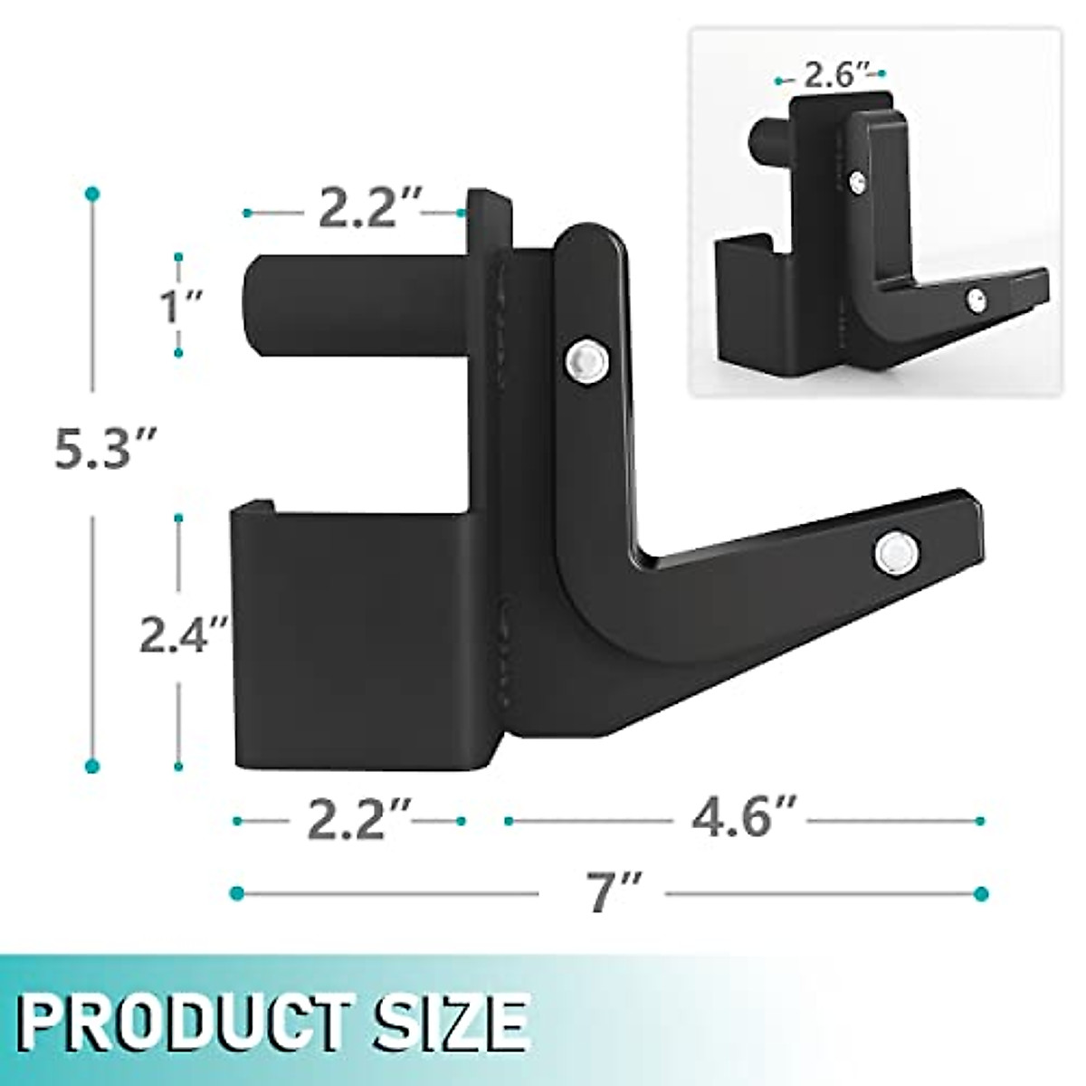 MAJOR LUTIE J-Hook, Power Cage Attachments Barbell Bar Holders for Squat Rack for PLM03, Set of 2