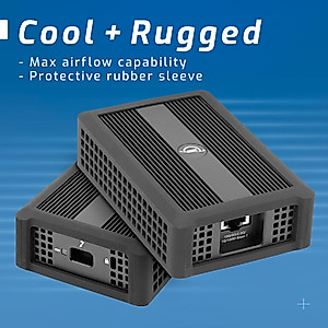 OWC Thunderbolt 3 10G Ethernet Adapter, for High-Speed Network Connections, RJ45 Port Supports 10Gb/s, 5Gb/s, 2.5Gb/s, 1Gb/s and 100Mb/s Base-T, Compatible with Thunderbolt 3 or Thunderbolt 4 Ports