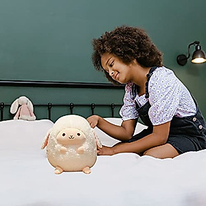 YIDE Stuffed Animal Sheep Soft Cute Lamb Plush Doll Sheep Play Toys, White Birthday Christmas Holiday Easter Thanksgiving Gift for Kids Baby Little Girl Boy Adults (9.0 in)