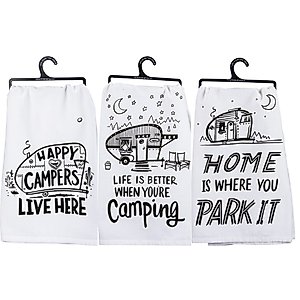 Primitives by Kathy Kitchen Towel Bundle - Happy Campers, Park It, Better Camping