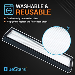 Ultra Durable FLT4825 True HEPA filter Replacement Filter B - Exact Fit for Germ-Guardian Air Purifier AC4300BPTCA, AC4900CA, AC4825, AC4825DLX (2 HEPA + 8 Activated Carbon Filters)