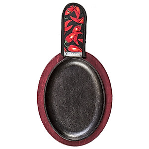 Lodge LFSR3 Cast Iron Fajita Set, Pre-Seasoned