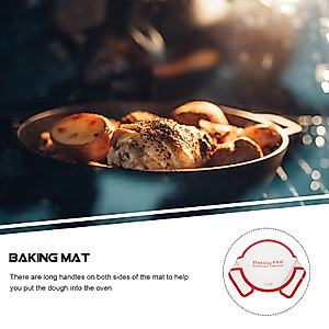 Hemoton Baking Mat Long Handles Dutch Oven Bread Mat Pastry Rolling Mat for Gentler Safer Easier Transfer Dough