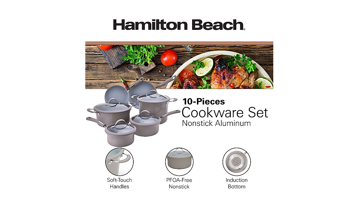 Hamilton Beach 10-Piece Non-Stick Cookware Set