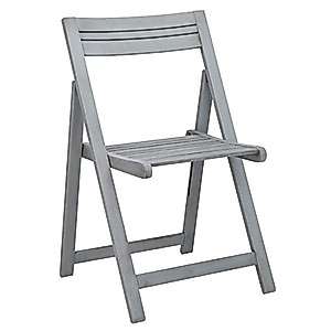 SAFAVIEH Outdoor Collection Kerman Grey Wash 5-Piece Foldable Patio Dining Set (Fully Assembled)