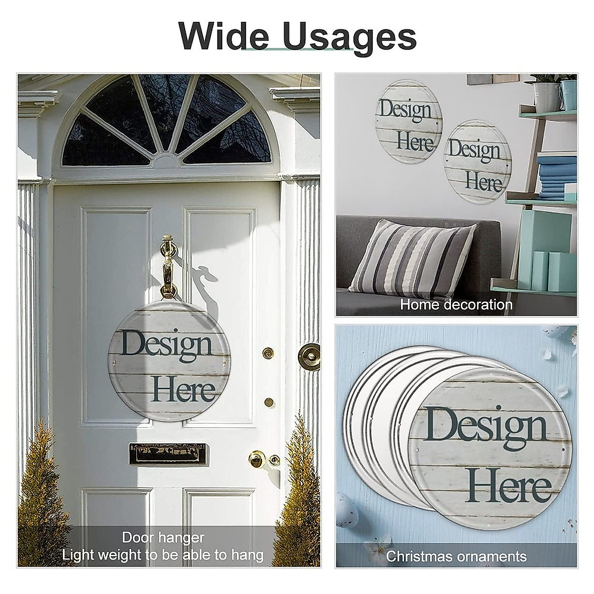 PPFINE Custom Round Metal Tin Sign Rustic Wall Decor Round Wreath Sign, for Home Garden Kitchen Bar Cafe Wall Decor,Gift Ideas