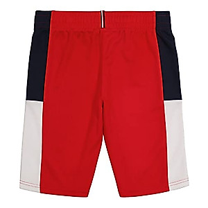 Tommy Hilfiger Boys' Basketball Training Shorts, Featuring Lightweight Mesh, Elastic Waistband with Drawstring