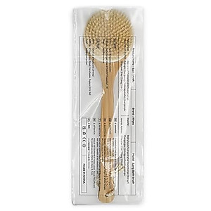 Ithyes Body Brush Dry Brushing Back Scrubber Shower Bath Brush Bamboo Wood Long Handle Natural Bristles exfoliating Massage Improve Blood Circulation Cellulite