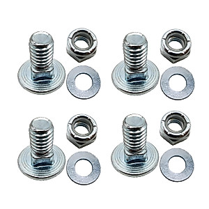 4PK 710-0451 712-04063 Replacement Skid Shoe Bolts Carriage Bolts Nuts and Washers Kit kit for Cub Cadet MTD Snow Blower Skid Shoes 784-5580 712-04063 736-0242 (5/16-18)-3/4"