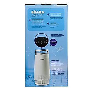 BEABA Nursery Air Purifier, Air Purifiers for Baby, Air Filter, HEPA Filter, Odor Eliminator, Removes Smoke, Dust, & Pet Dander, with Baby Night Light