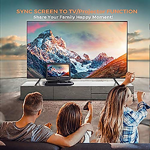 SUNPIN 12.5" Portable DVD Player with 10.1'' Eyesight Protective Swivel Screen, Car Headrest Holder, Dual Earphones Jack, 5-Hour Rechargeable Battery, Support USB/SD Card/Sync TV/Multiple Disc Formats