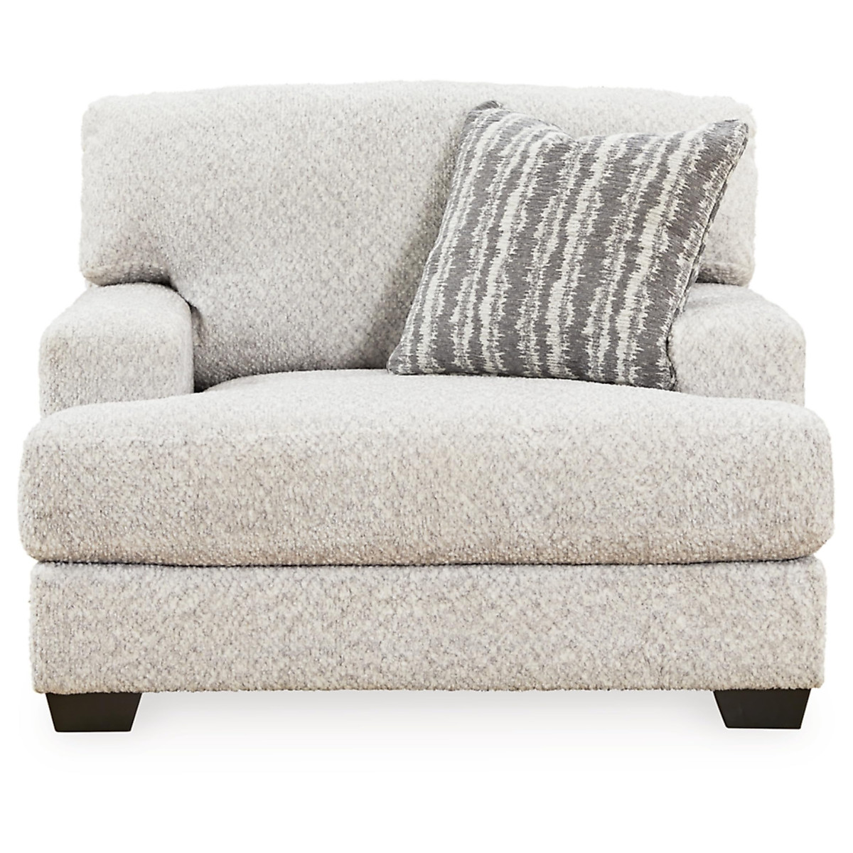 Signature Design by Ashley Brebryan Coastal Upholstered Oversized Chair with 1 Accent Pillow, Beige