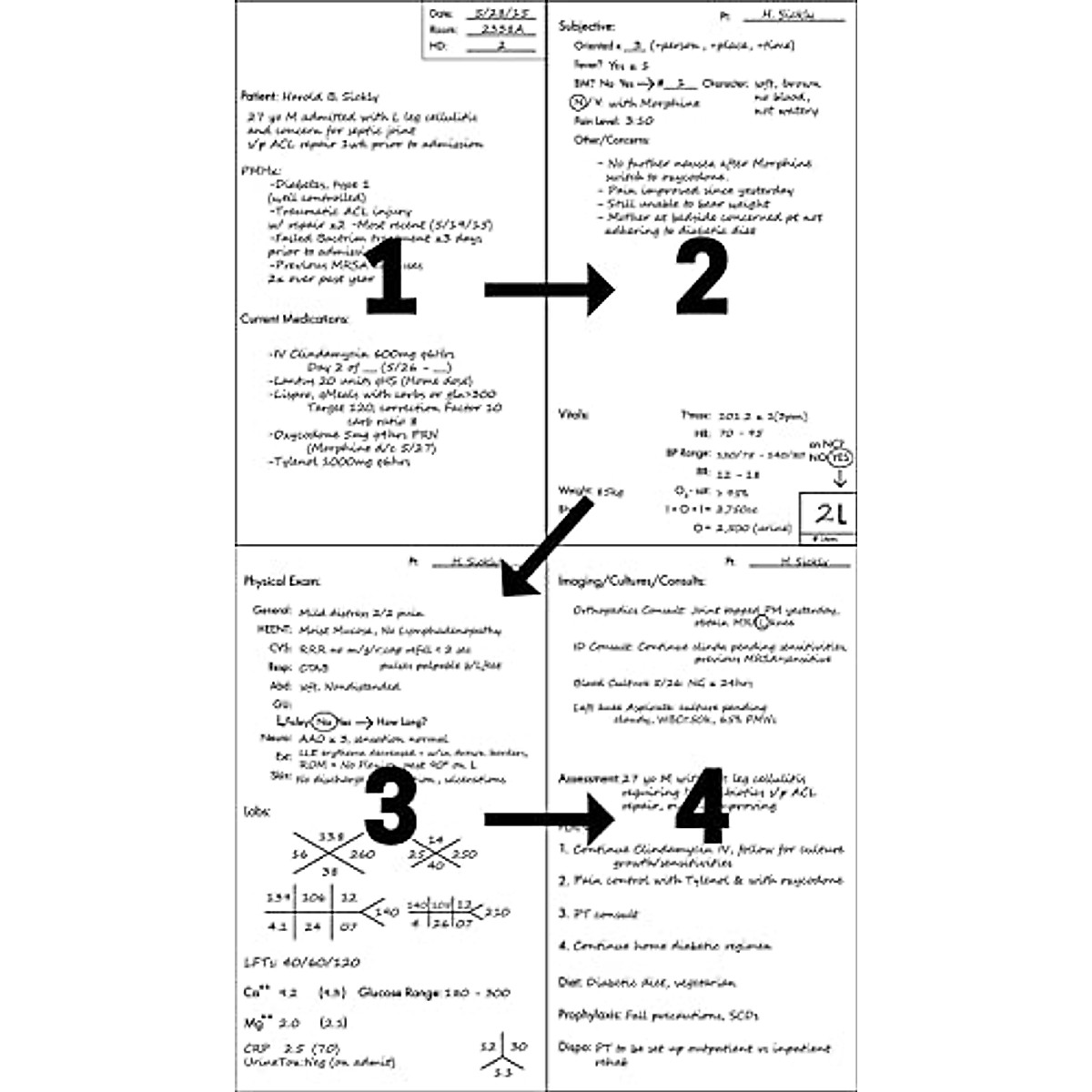 Medical Rounds Notebook, proRound – Spiral Notebook, Notepad with Template, Log Book for Medical Students, Nurses & Physician Assistants, Pocket Size – 4.5 x 7 Inches, 75 Pages (Pack of 1)