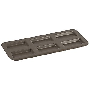 Gobel 380 x 180 mm Non-Stick 6-Hole Financier Mould, Brown
