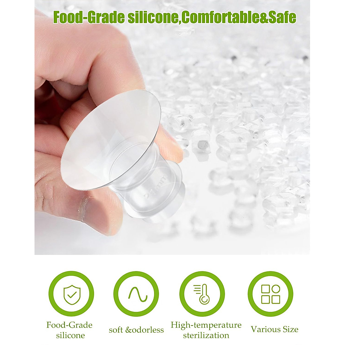 Flange Inserts 9PCS 17/19/21mm*3 Compatible with Momcozy S9/S9pro/S10/S12/S12pro/Spectra/Medela/TSRETE 24mm Breast Pump Shields/Flanges,Reduce 24mm Tunnel Down to Correct Size