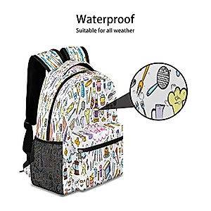 Cooking Tools Backpack for Men Women with Multiple Pockets Waterproof Laptop Backpack, Rolling Pin Teenager Bookbag Large Daily Backpack for Travel, Hiking, School