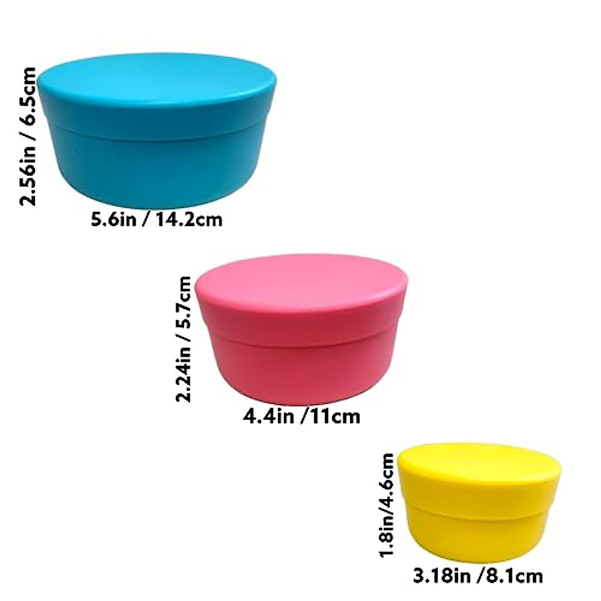 Wilmington Steelwares Silicone Food Storage Containers With Lids (Deja Blue)