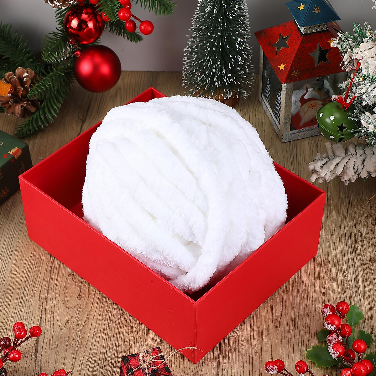 Timgle 24 Pack Chunky Chenille Yarn for Crocheting (29 Yards Each Skein), Bulky Thick Fluffy Yarn for Knitting, Chenille Yarn Soft Velvet Yarn Blanket Yarn for Arm DIY Weaving Crafts Projects