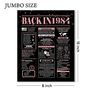 BGTCARDS 40th Birthday Card, 40th Birthday Gifts Women, 40th Birthday Decorations for Her, Jumbo Birthday Cards for 40 Year Old Daughter, Rose Gold