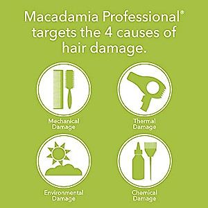 Macadamia Professional Hair Care Sulfate Paraben Free Natural Organic CrueltyFree Vegan Hair Products Weightless Hair Repair Shampoo , Green, Sheer Pecan, 33.8 Fl Oz