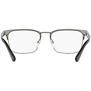 Prada Heritage PR 54TV 1BO1O1 Matte Black Metal Rectangle Eyeglasses 55mm