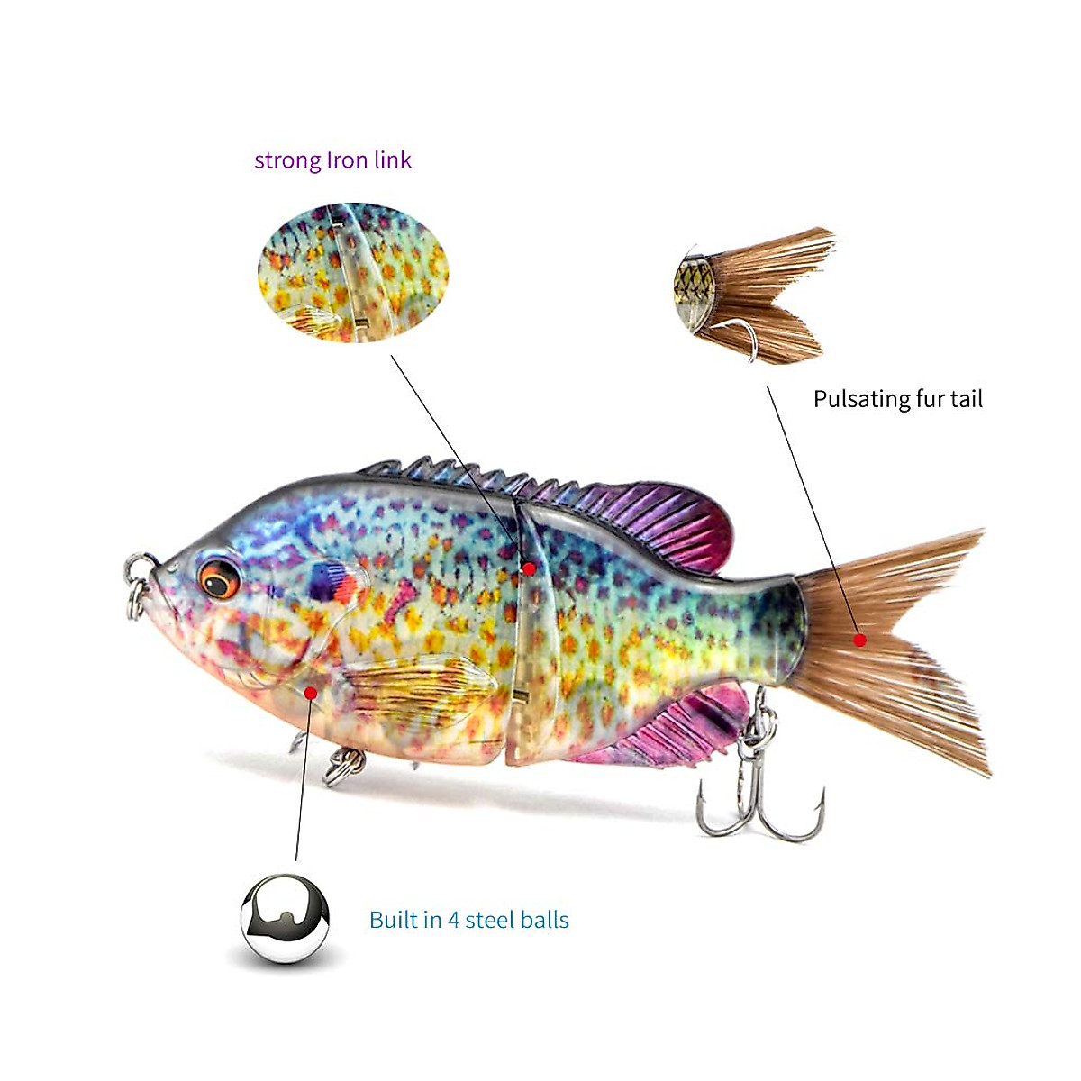 ods lure Bluegill Glide Bait Topwater Fishing Lure Floating Swimbait for Bass Trout Perch Pike Walleye Fishing (2)