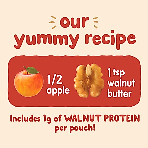 Happy Baby Organics Nutty Blends, Apple & Walnut Butter, 3 Ounce (Pack of 8)