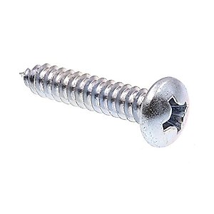 Prime-Line 9021317 Sheet Metal Screw, Self-Tapping, Pan Head Phillips, #14 X 1-1/4 in, Zinc Plated Steel, Pack of 100