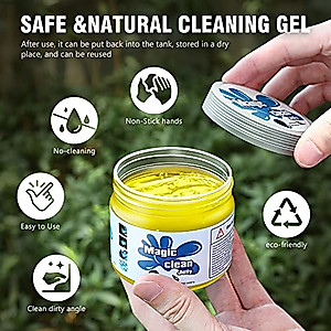 DNA MOTORING TOOLS-00256 Car Cleaning Jelly Auto Detailing Tool Universal Car Clean Gel Auto Interiors Home & Office Electronics Cleaning,Yellow
