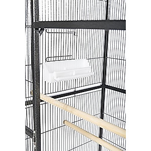 Prevue Pet Products Wrought Iron Flight Cage with Stand, Black Hammertone