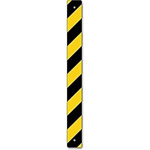 SmartSign - K-2185-FY-03x30 Reflective Sign Post Panel By | 3" x 30" 3M Fluorescent Diamond Grade Reflective Aluminum Black on Yellow