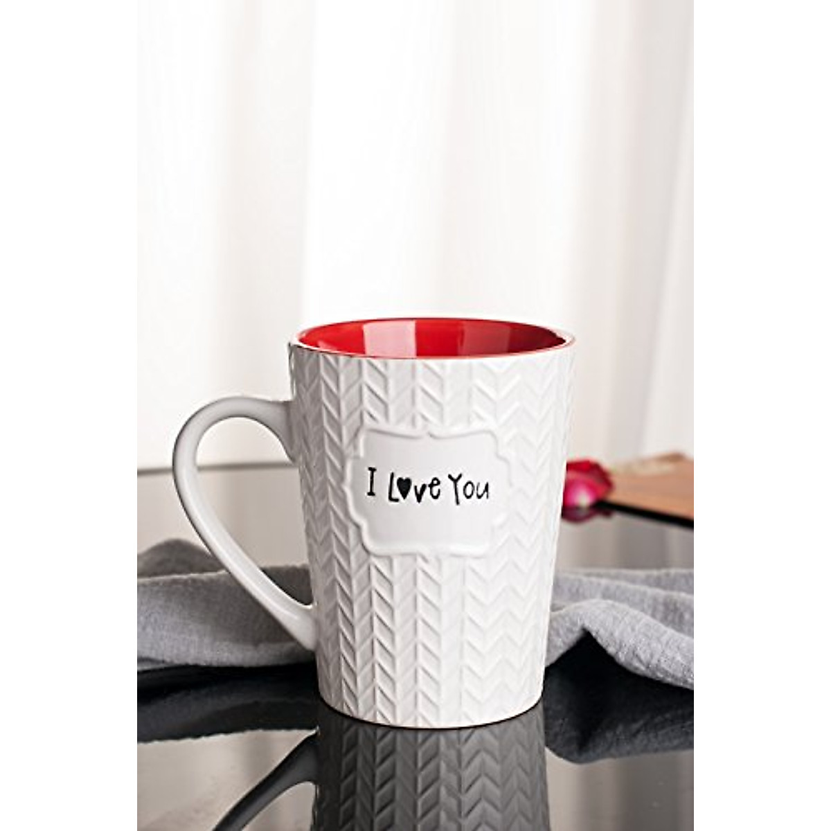 Ynsfree I Love You Mug 16 oz Coffee Tea Cup for Dad/Father/Mom/Grandma/Ladies/Wife,Birthday/Christmas/Anniversary/Valentine,Holidays Ceramic Mugs