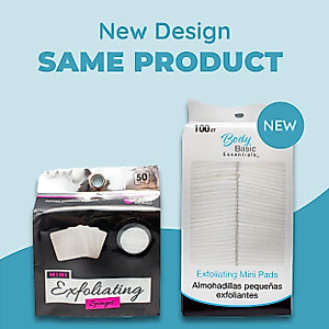 Mini Facial Exfoliating Pads, 100 Count per Pack: Makeup Remover and Cleanser Sponges for Face, Suitable for All Skin Types